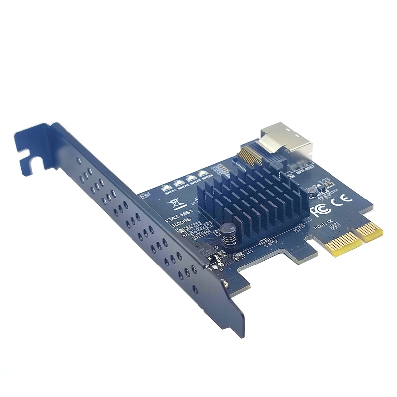 PCIE to Mini SAS SFF-8087 Expansion Card Support 4 Port SATA 3.0 6Gbps ...