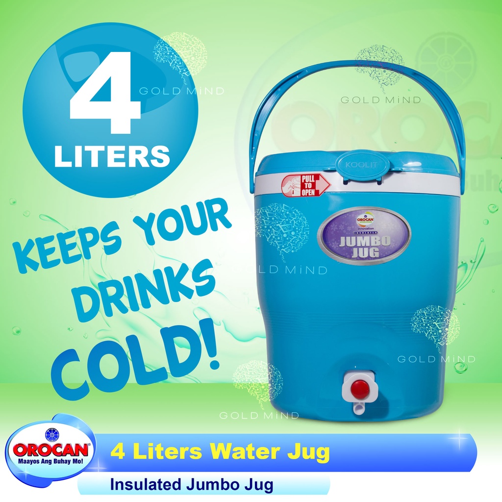 Orocan Water Jug 4 Liters Koolit Mini Water Jug - Gold Mind Everyday ...