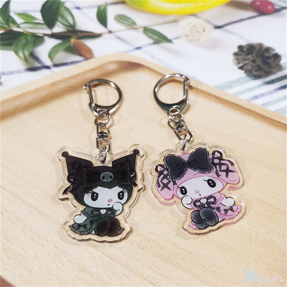 Sanrio Key Chain Kuromi Keychain Cartoon Dark Wind Melody Cute Acrylic ...