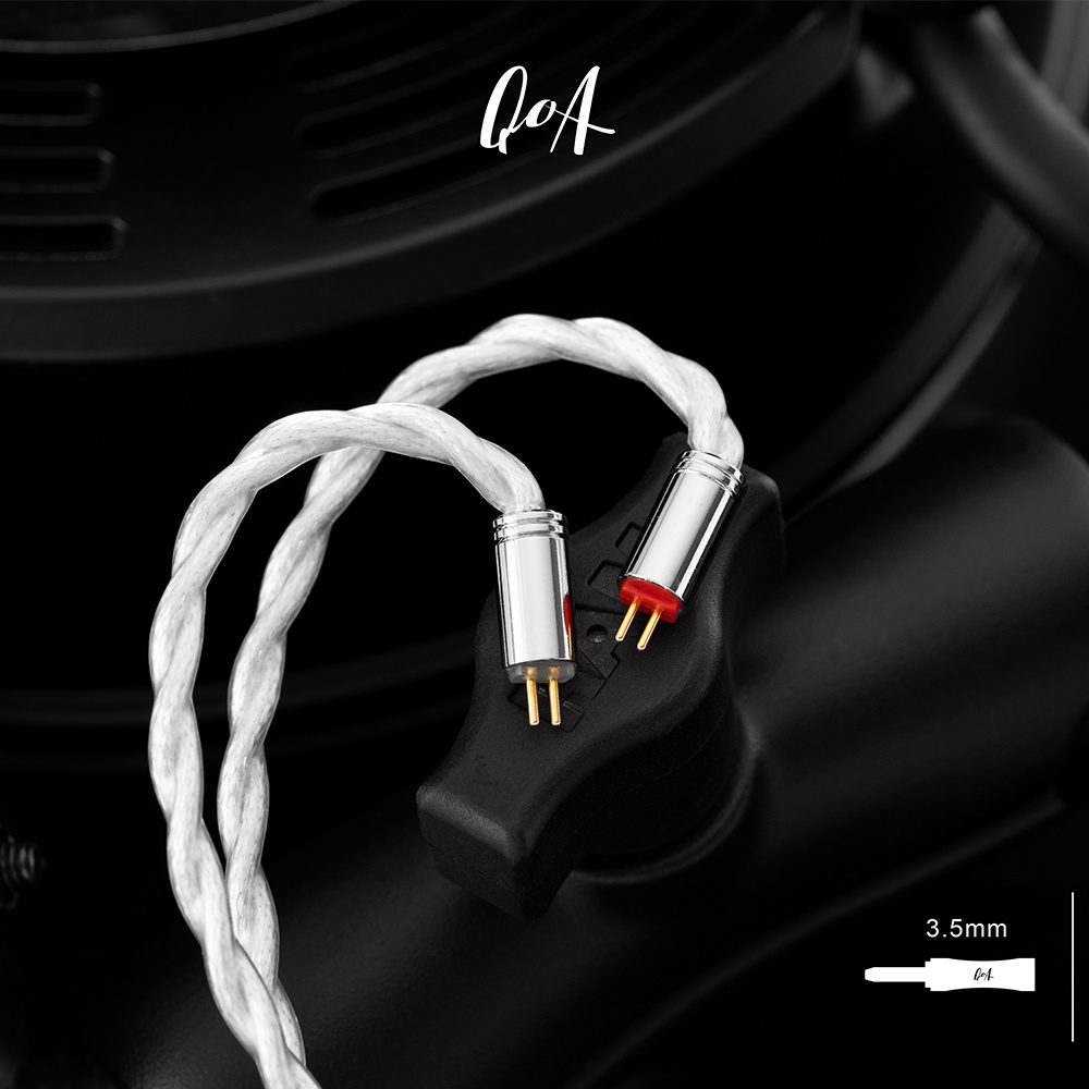 QoA Whisky Silver Plated 5N OCC+ Alloy Copper Earphone Cable with ...