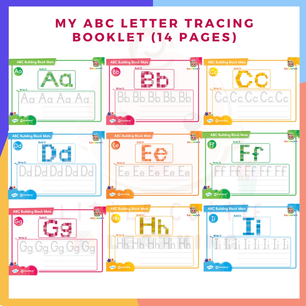 Little Cuttie Laminated Letter Tracing A-Z Alphabet Practise Montessori ...