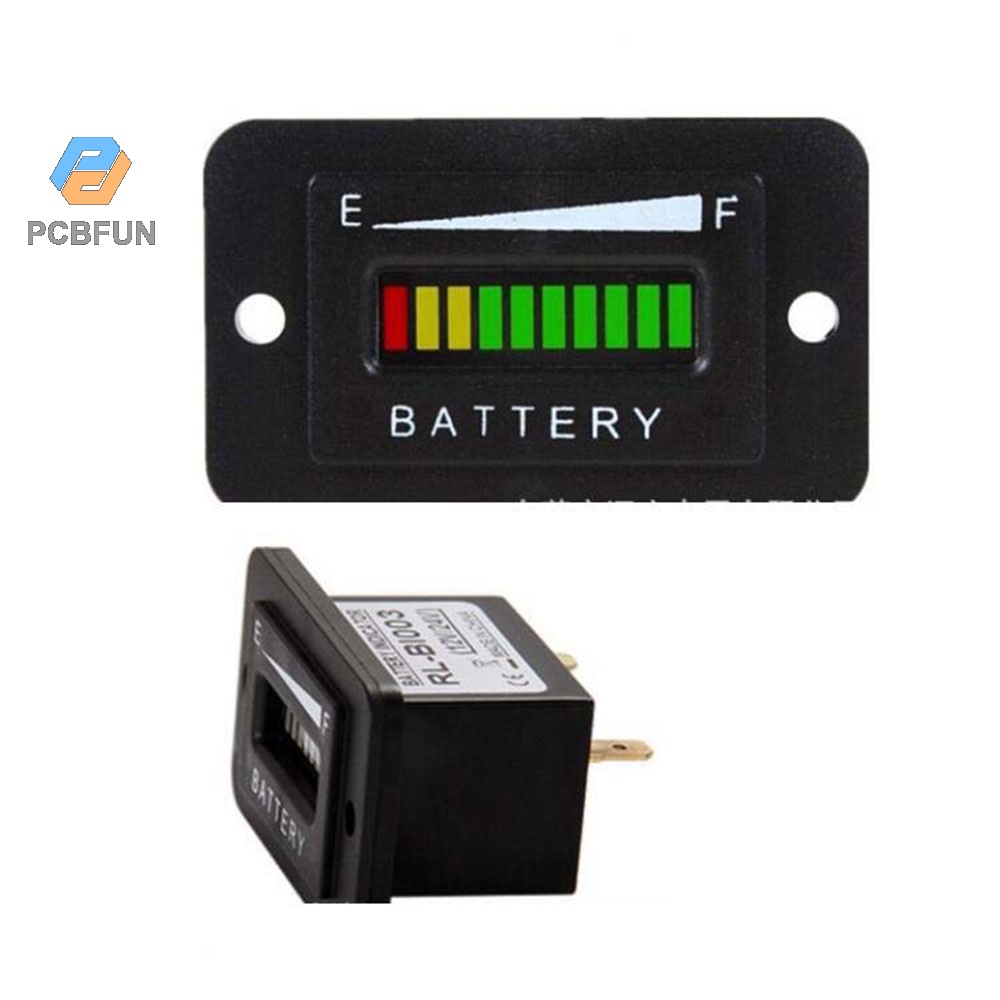 Pcbfun Led Battery Level Meter 10-segment Display Low Battery Alarm ...