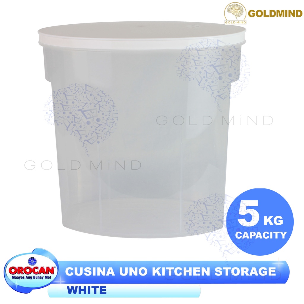 Orocan Kitchen Storage Rice Box Dispenser 5kg -Gold Mind | Shopee ...