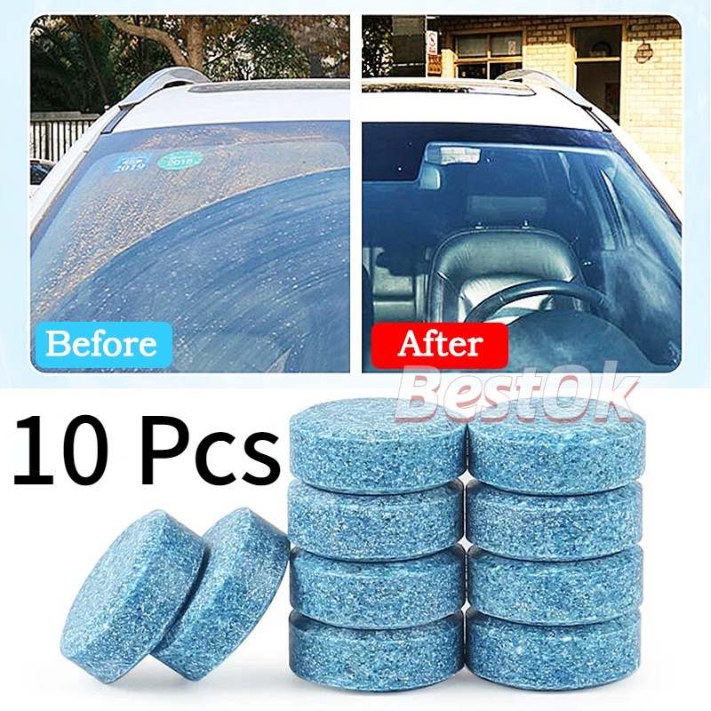 10Pcs Car Windshield Cleaner Glass Cleaner Car Solid Wiper Window ...