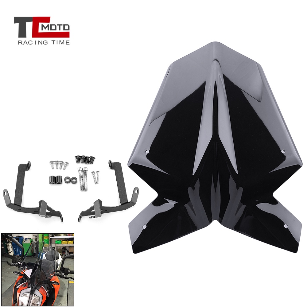 Motorcycle Windshield Windscreen For KTM Duke 390 2017 2018 2019 2020 ...
