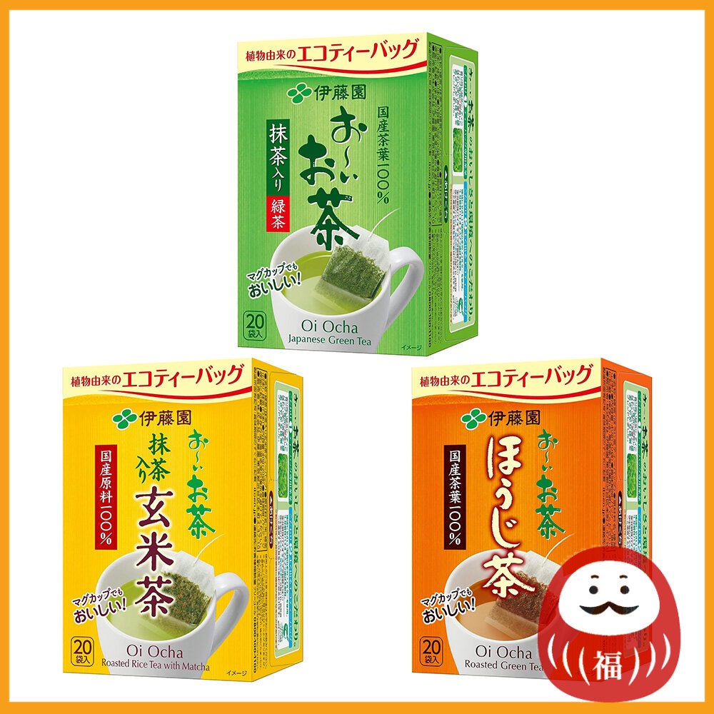 ITO EN Oi-Ocha Tea Bags - Matcha with Green Tea / Genmaicha / Hojicha ...