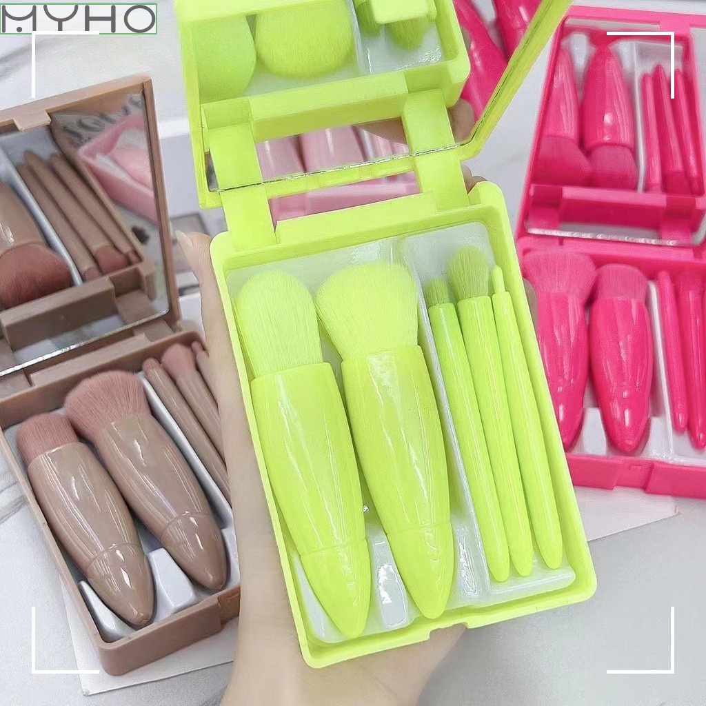MYHO 5pcs Make up Brushes Set With Mirror Foundation Eye Shaow Brush ...