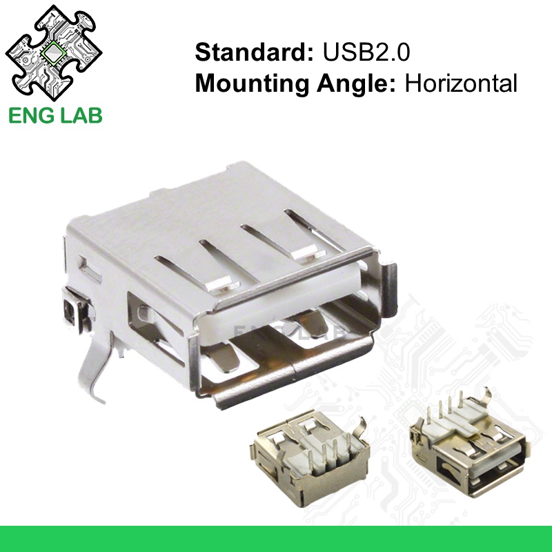 ENGLAB★2.0 USB-A Type A Female Terminal Connector Horizontal Angle USB ...