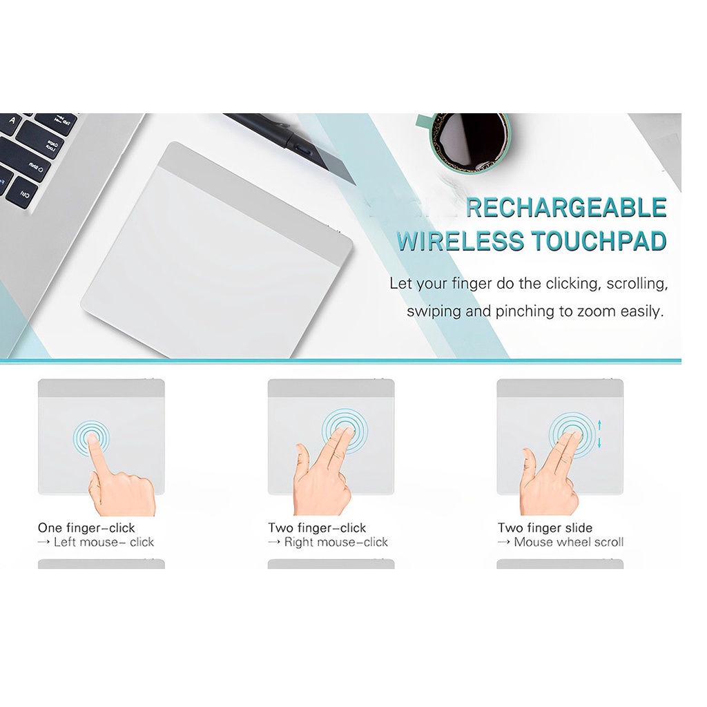 Jomaa Touchpad Mouse for PC Bluetooth Trackpad Mouse with Multi-Touch ...
