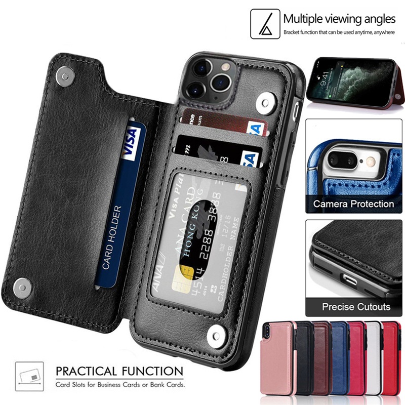 Leather Wallet Case With Magnetic Flip For hp Samsung Galaxy S23 S22 ...