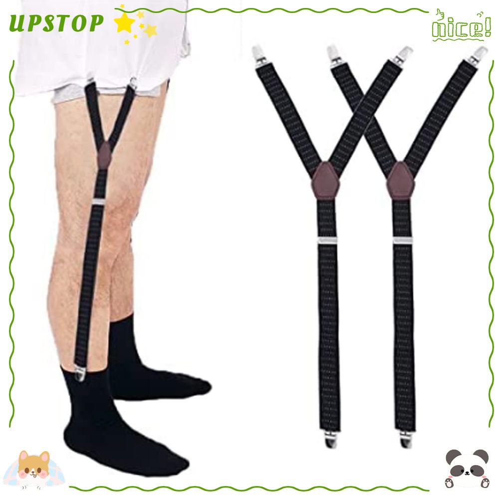 UPSTOPBO Navy Blue Color Shirt Stays Black Color for Men Shirt Garters ...
