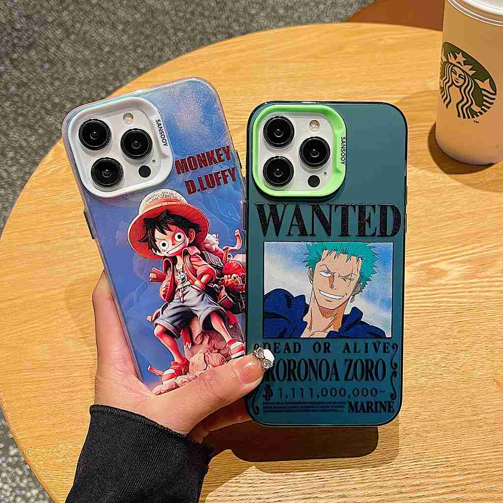 High Qulity Cartoon One Piece Luffy Solon Colorful Hard Case HP iP ...