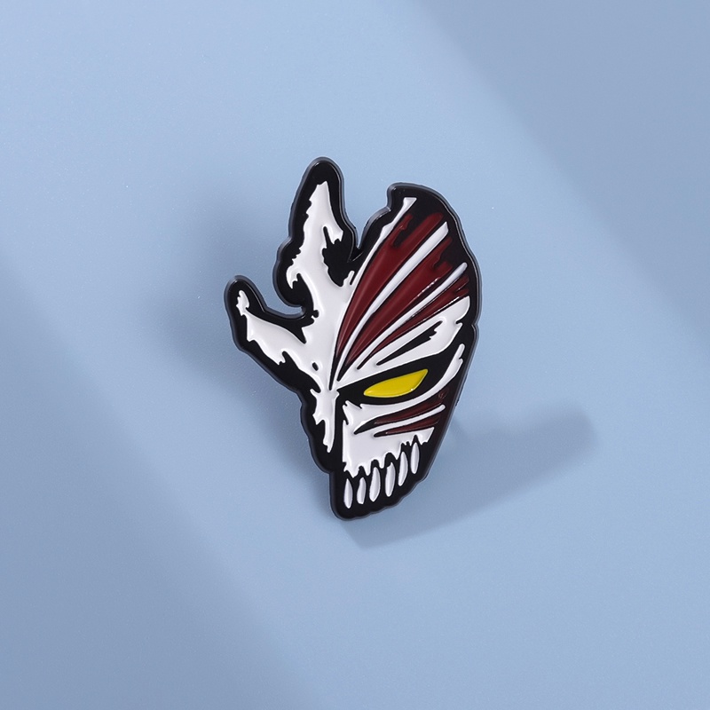 Anime Death Mask Enamel Pins Horror Brooch Bleach Kurosaki Ichigo Pin ...