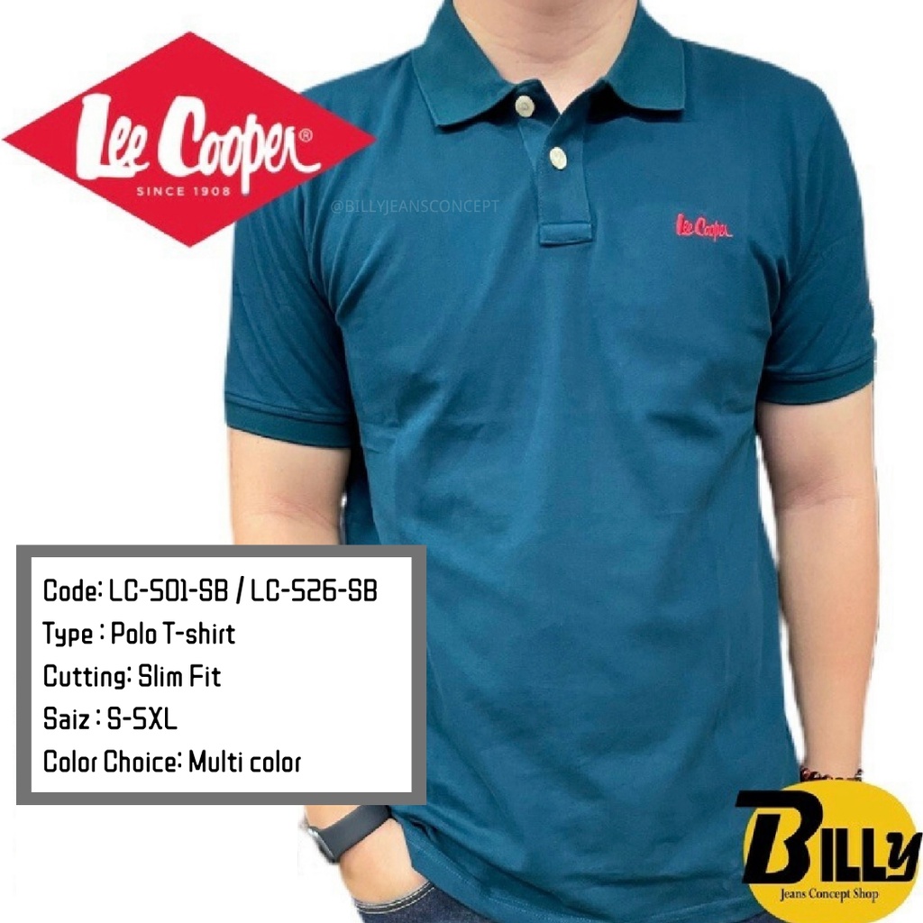LEE COOPER Brand Men’s Slim Fit Plain Color Polo T-shirt ( LC-501-SB / LC-526-SB ) | Shopee ...