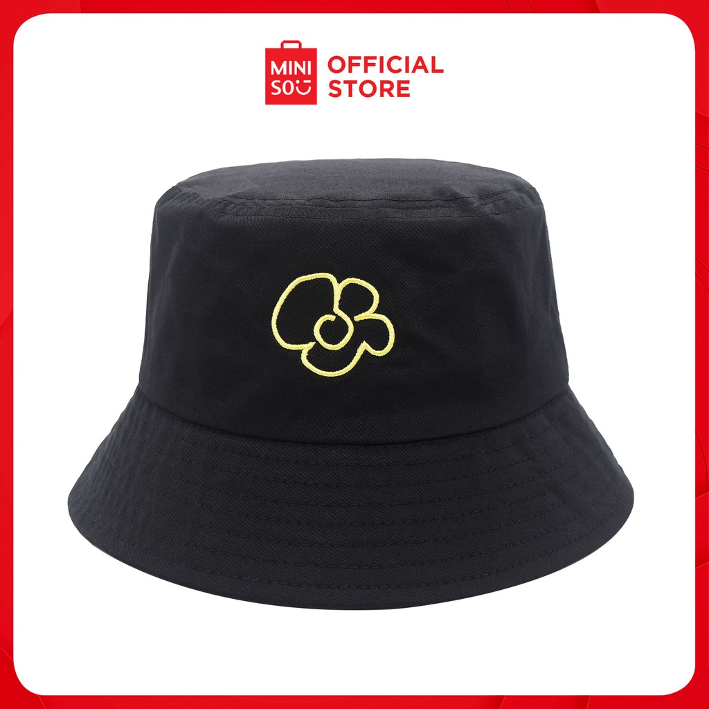 MINISO Cute Flower Series Solid Color Bucket Hat (Black) | Shopee ...
