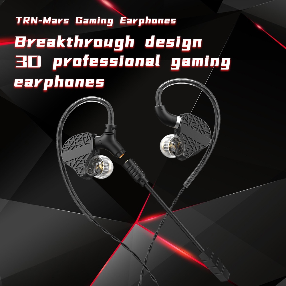 TRN Mars Hifi In-Ear Gaming Earphone Triple Hybrid 1DD + 1BA ...