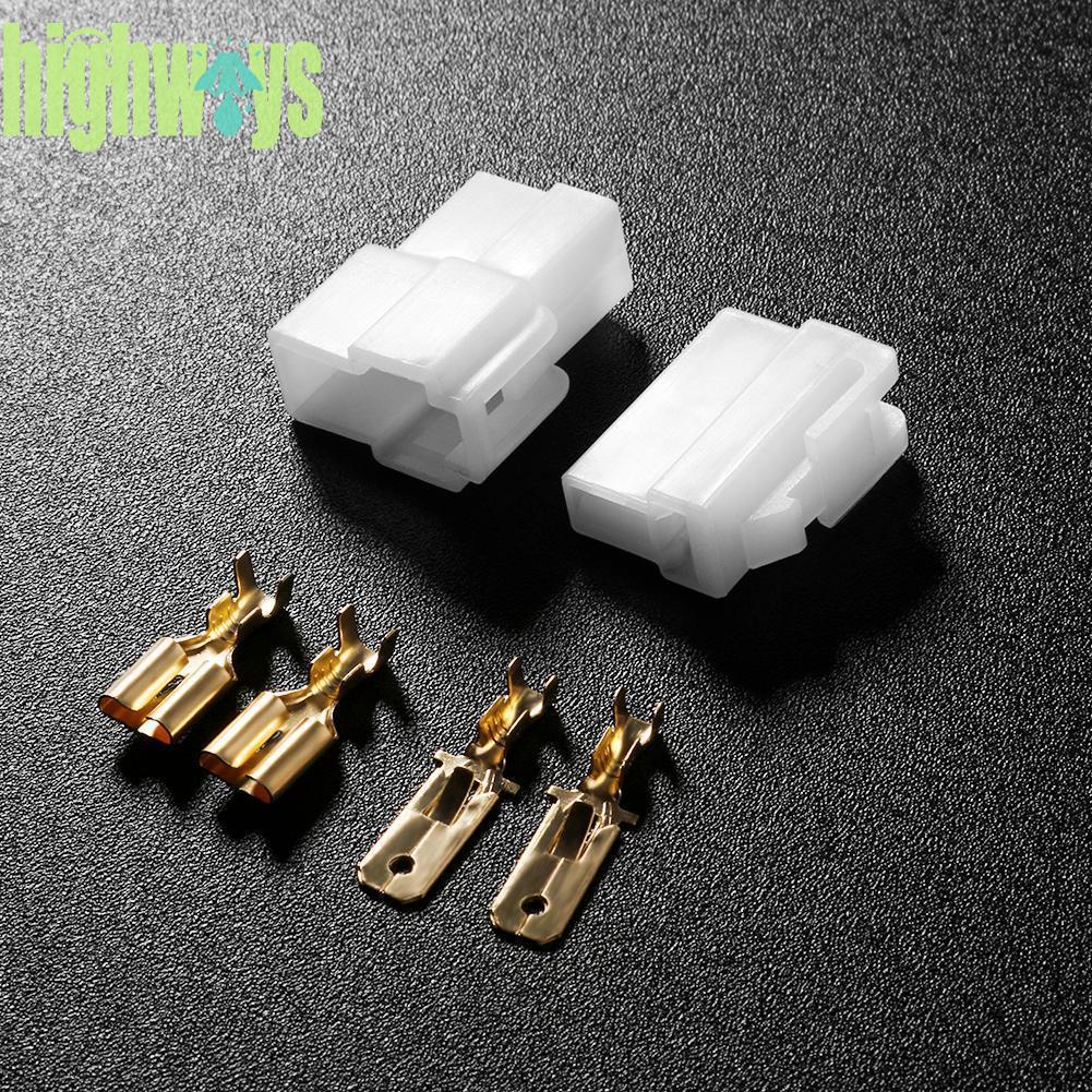T-Type 2 Pin DC Power Connector Plug Male Female Wiring Adapter Kit For ...