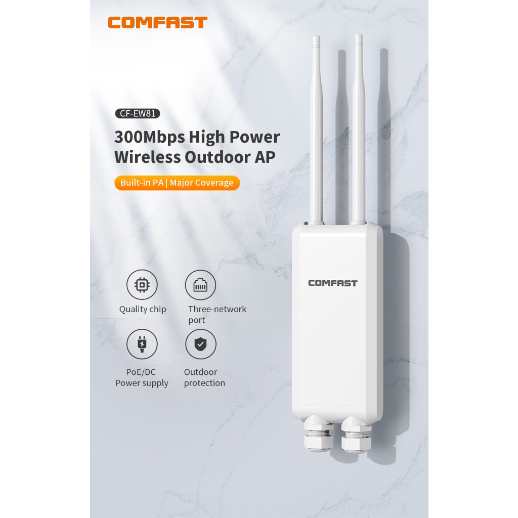 Comfast CF-EW81 Long Range 2.4Ghz Outdoor WiFi Access Point for Piso ...