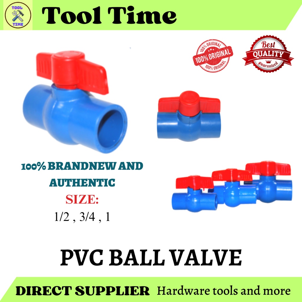 PVC BALL VALVE 1/2 , 3/4 , 1 | Shopee Philippines