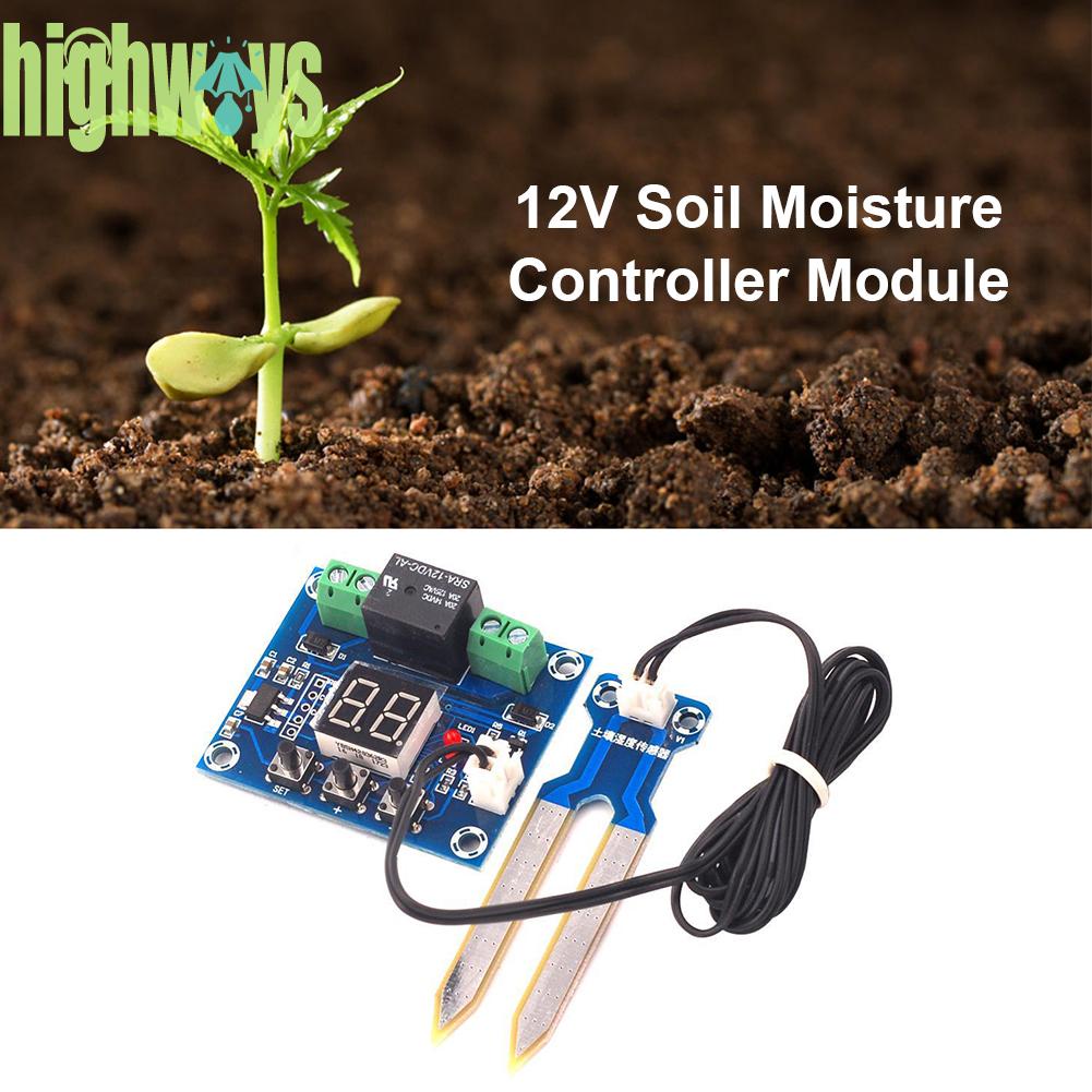 XH-M214 12V Soil Humidity Sensor Controller Irrigation System Automatic Watering Soil Moisture ...