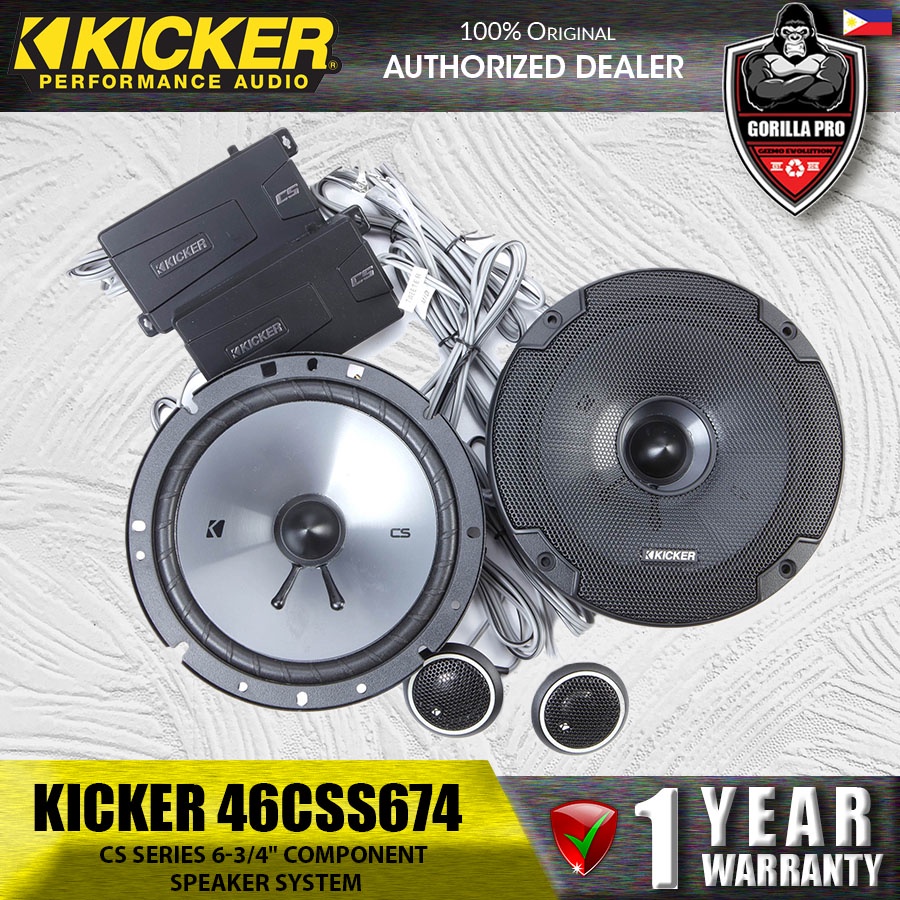 Kicker 46CSS674 (NEW ARRIVAL) CS Series 6-3/4" component speaker system | Shopee Philippines