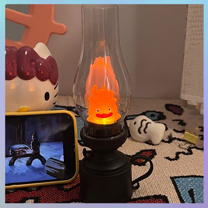 Aubte Calcifer Night Light Bedroom Sleeping Light Kerosene Candle ...