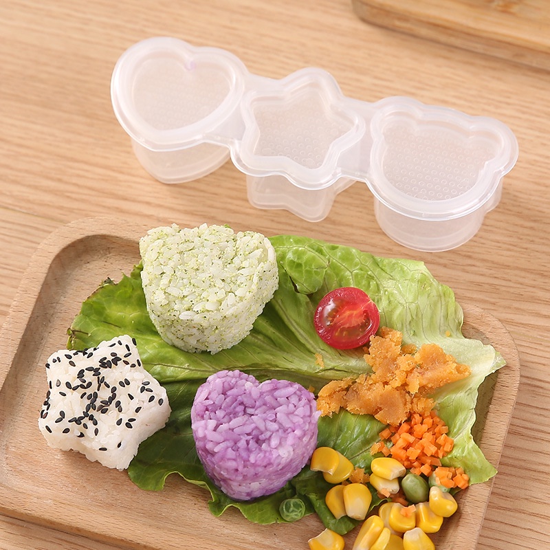 Trio Rice Ball Maker, Onigiri Sushi Mold, Bento Food Art, Baon Design ...