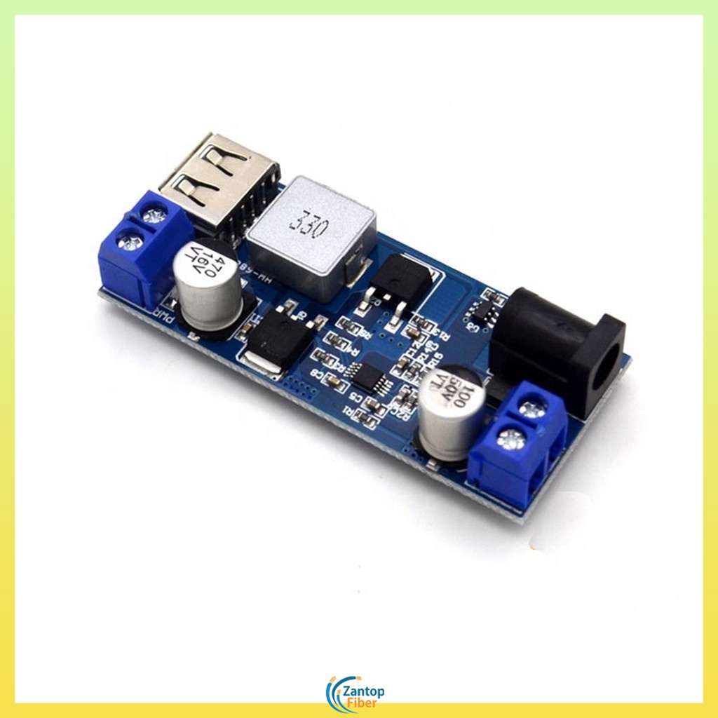 LM2596S 24V/12V to 5V Buck Converter USB Mobile Phone DC-DC Step-down Module LM2596S HW-688 HCW ...