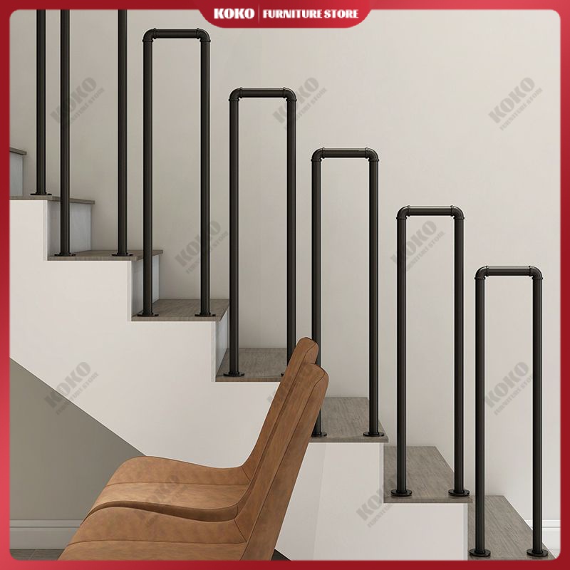 Staircase handrail guardrail modern simple indoor aisle household ...