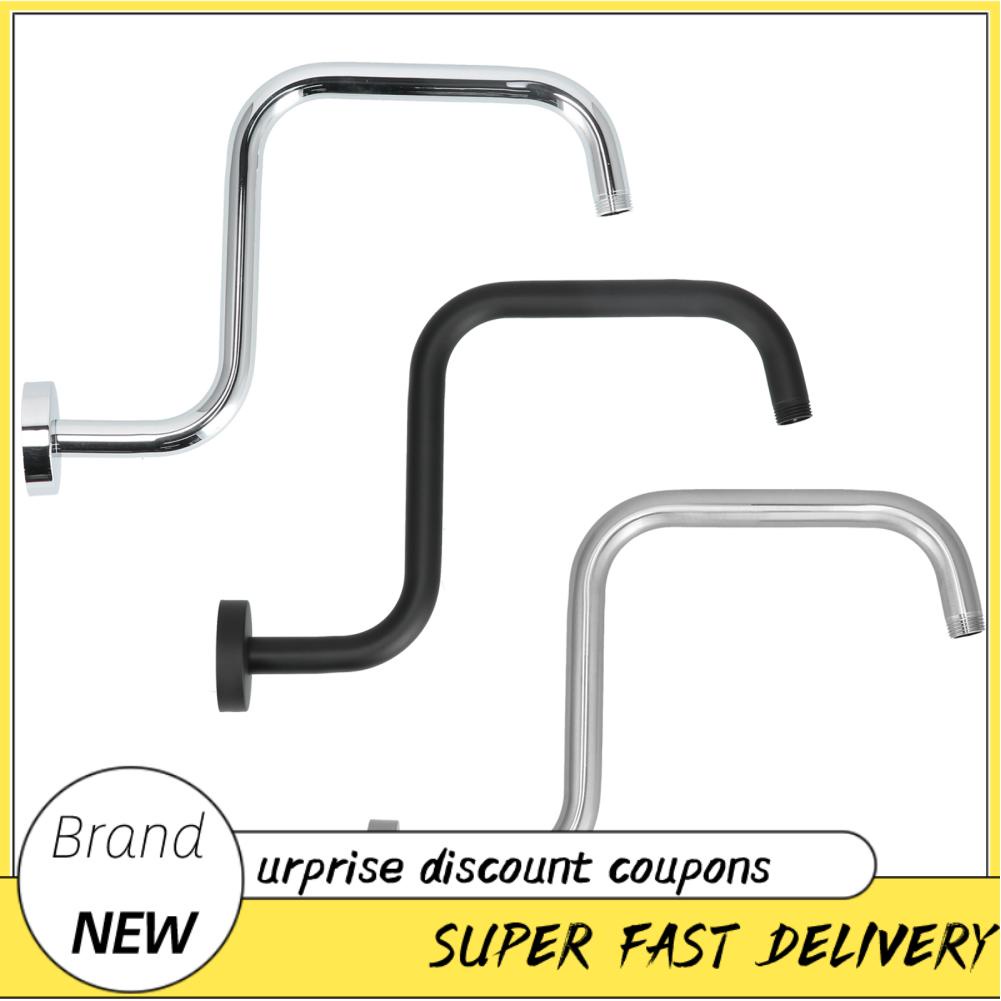Freemarket 13in S Shape Shower Arm American Stainless Steel Head Riser ...