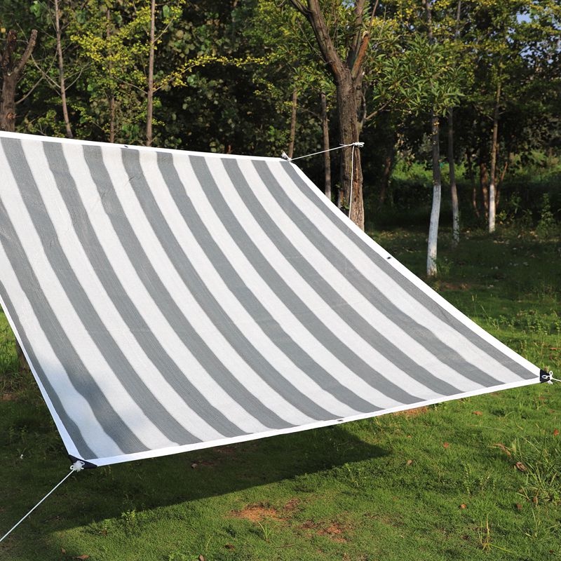 Grey White Stripe Shade Net Privacy Fence Sun Cream Balcony Fence ...