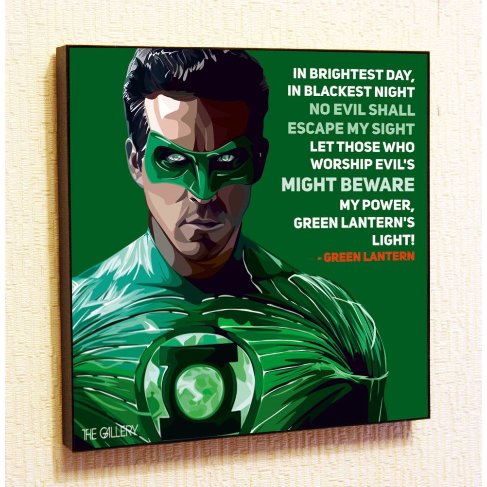 Green Lantern Marvel DC Comics Super Hero Motivational Quotes Wall ...