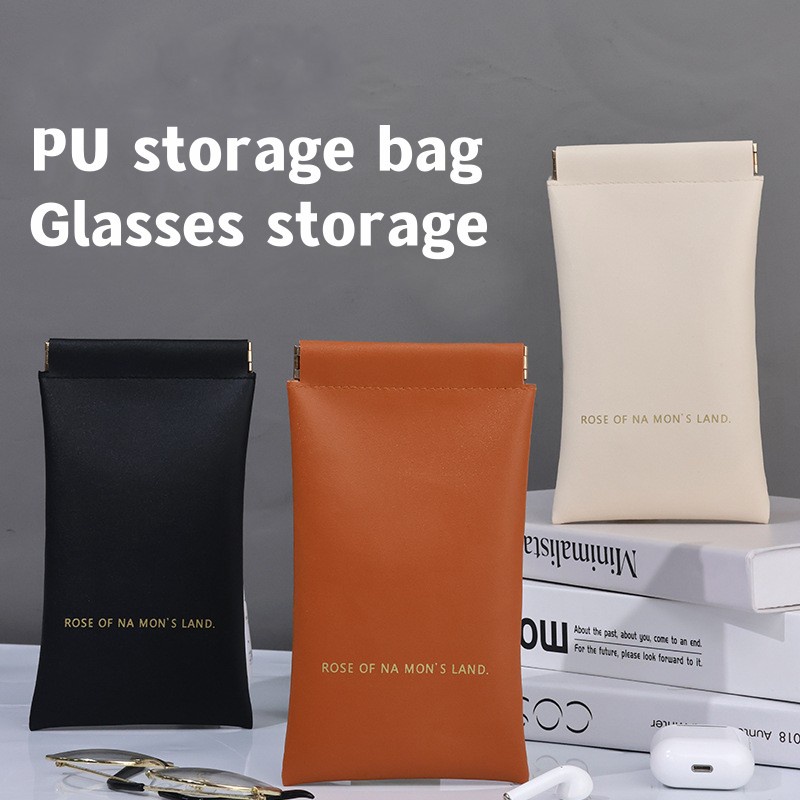 YoYo 1pc Sunglasses Earphone Storage Bag Pure Color High Quality PU Ins | Shopee Philippines