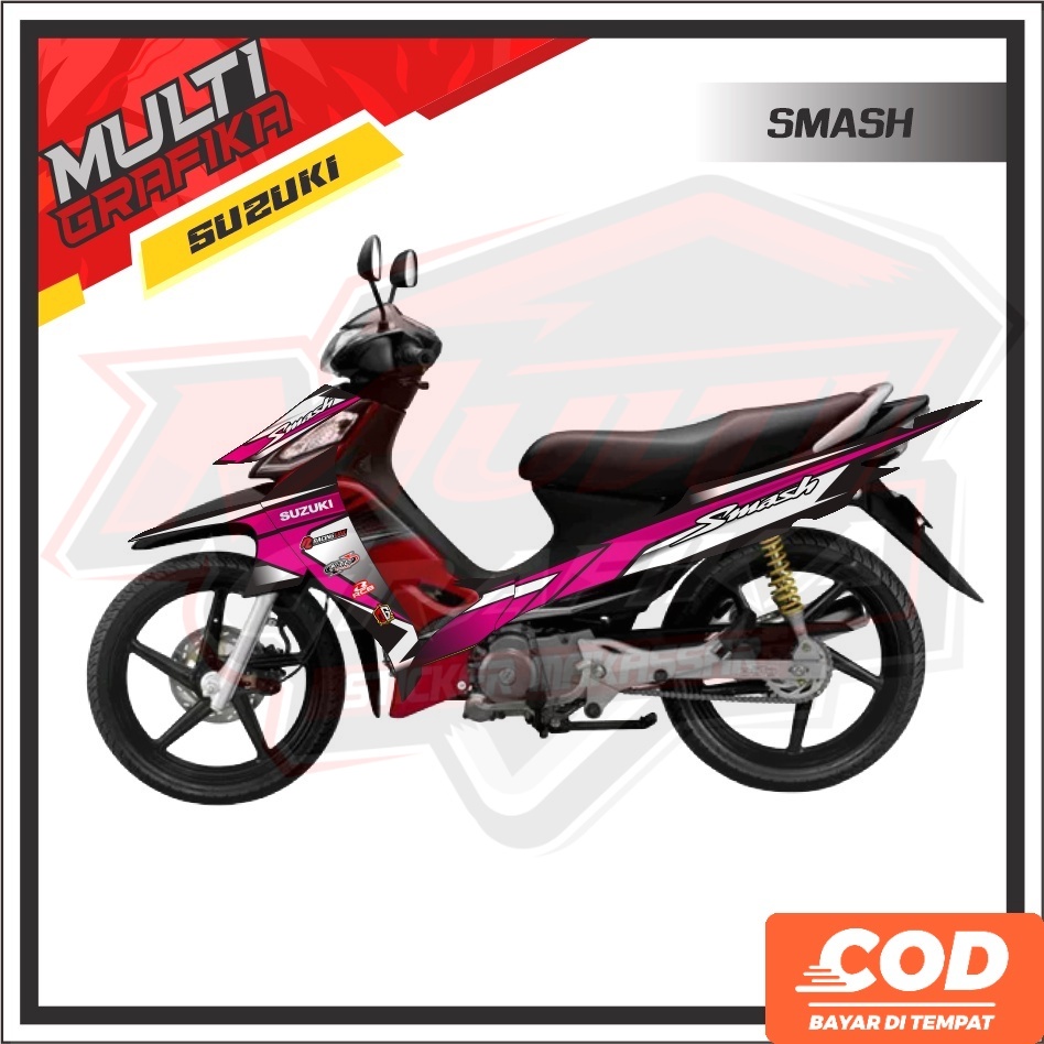 Suzuki SMASH Motorcycle Hood Body Cover Decal Striping Sticker, Premium ...