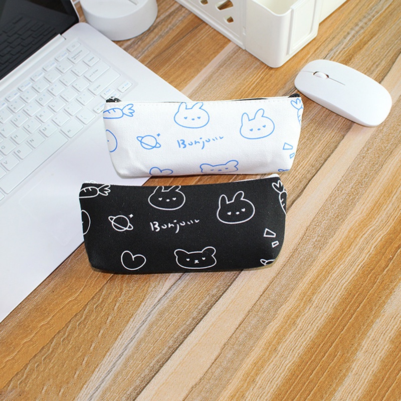 1Pc Cartoon Happy Planet Rabbit Pen Bag, Simple Large Capacity Pen Bag ...
