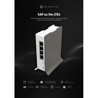 [NEW] MikroTik hAP ax lite LTE6 - WiFi 6 LTE Router (Simbased) - CAT6 ...