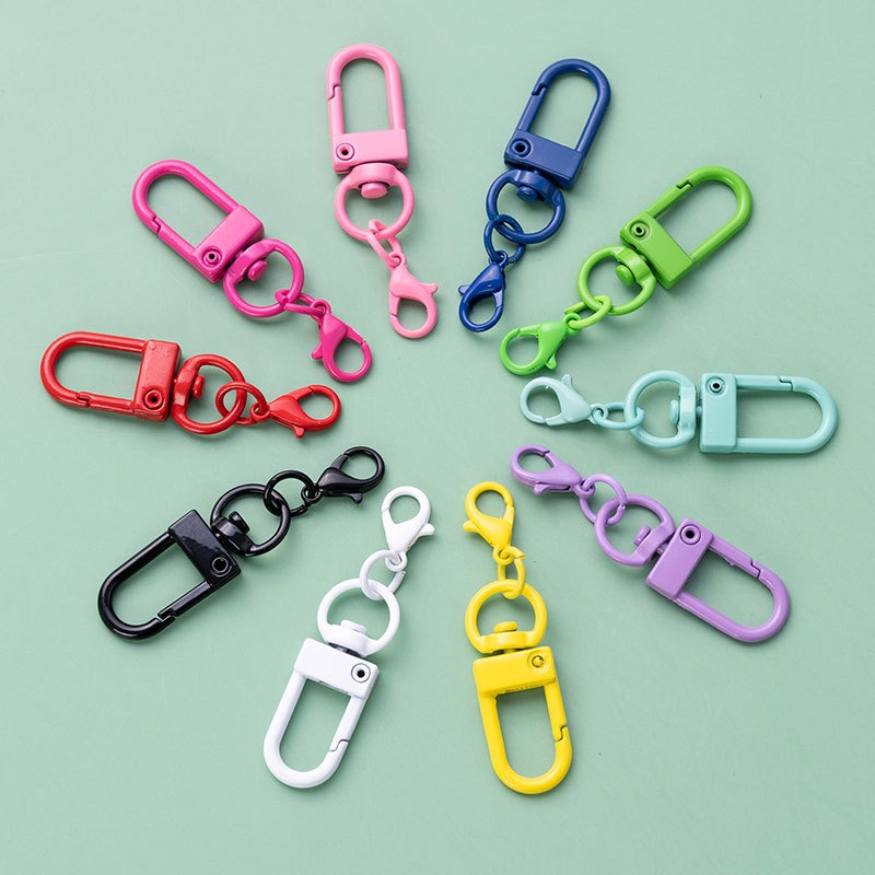 Paint Colorful Rotating Keychain Metal Hardware Accessories U-Shaped ...