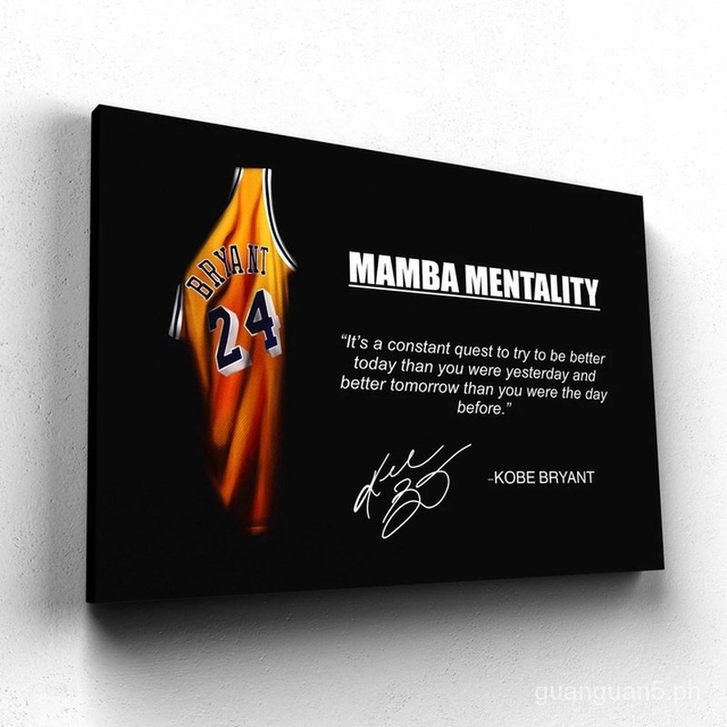 Basketball Star Jersey Mamba Spirit Inspirational Canvas Painting ...