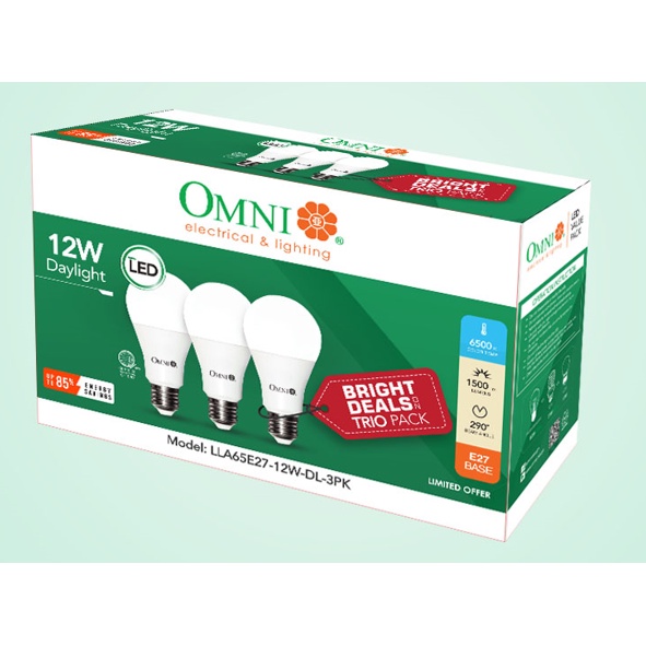 Omni LED Bulb 12W DL 3 Value Pack | Shopee Philippines