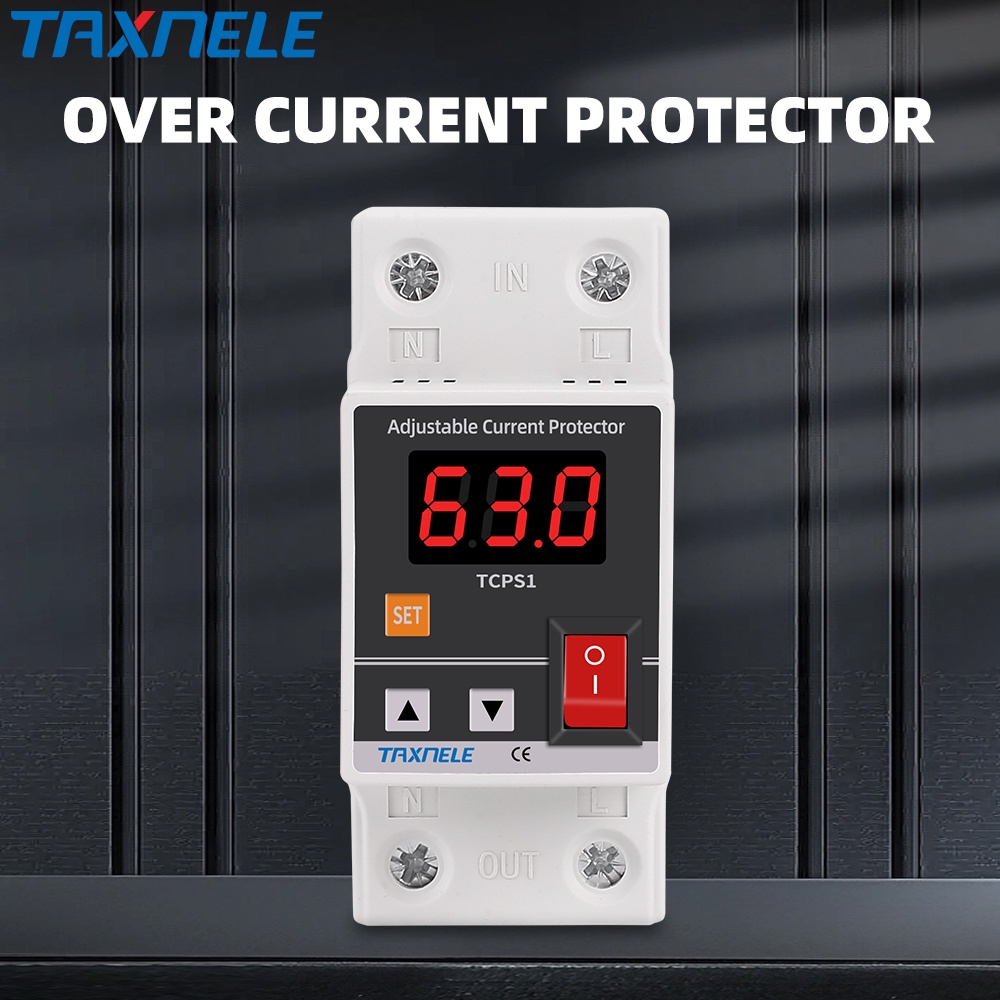 TCPS1 Electric Current limiter with Overload Protection Relay Electronics Circuit Breaker Surge ...