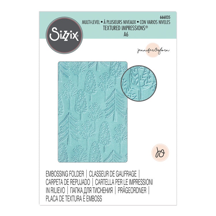 Sizzix Multi-Level Textured Impressions Embossing Folder - Forest ...