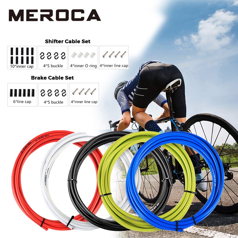Meroca MTB Bicycle Road bike Brake Cable Set Shifter Cable Set Brake ...