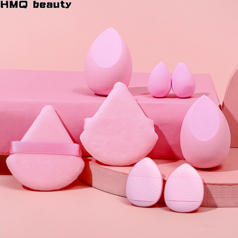 8Pcs Makeup Sponge Set Mini Finger Puff Triangle Powder Puff Soft ...