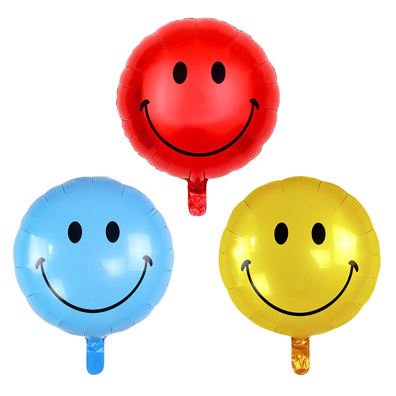 18inch Yellow Smiley Latex Balloons Cute Smile Face Ballon Toys Baby ...