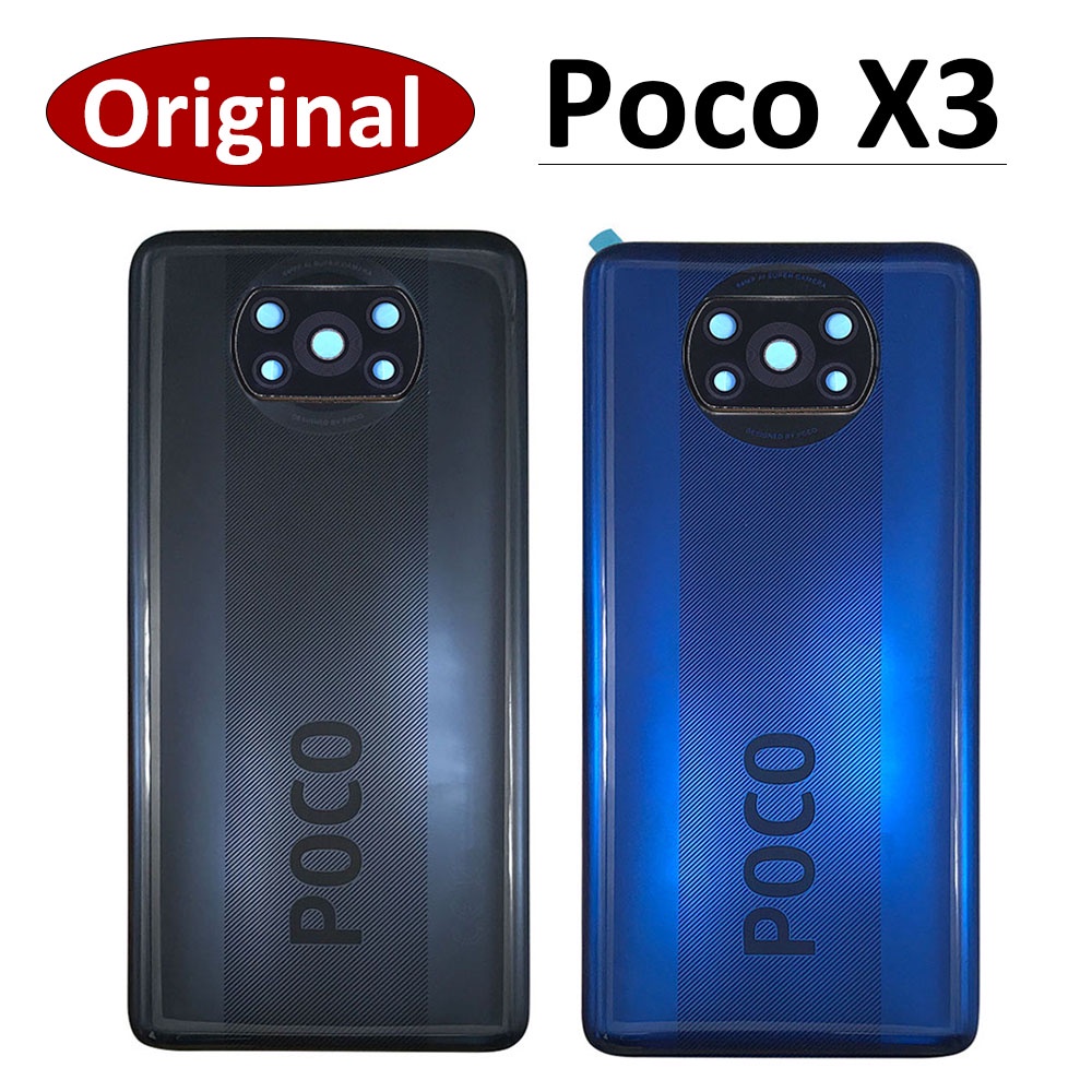For Mi Poco X3 NFC Back Battery Door Rear Housing Cover Case With ...