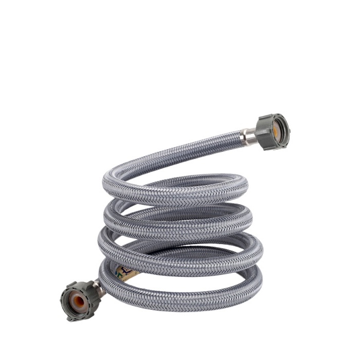 [KH]20mm 1/2 gray PET special thread faucet hose with 4-point double ...