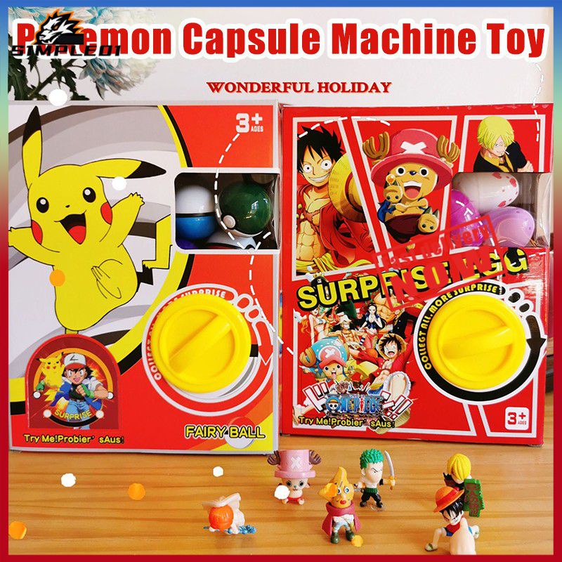 【New】 Household Mini Capsule Machine Pokemon Pikachu With Ball Toy ...