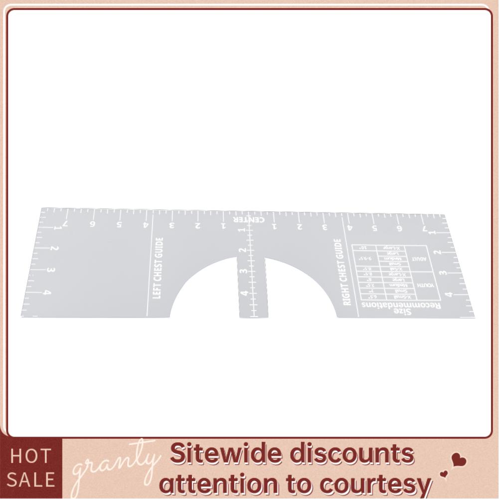 Granty T Shirt Print Ruler Acrylic Alignment Tool Round Neck Centering ...