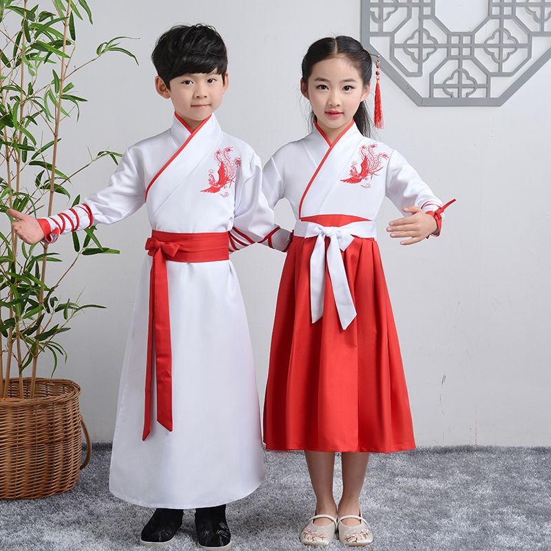 Hanfu Boys Chinese School Clothes Chinese Style Ancient Costume Book ...