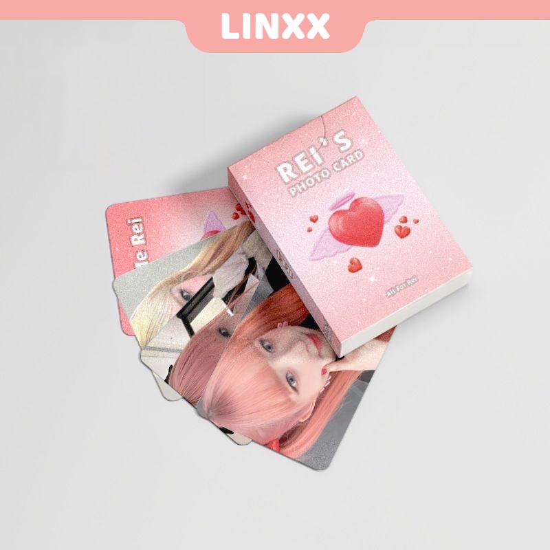 LINXX 50 Pcs REI Holographic Laser Lomo Card Kpop Photocards Postcards ...